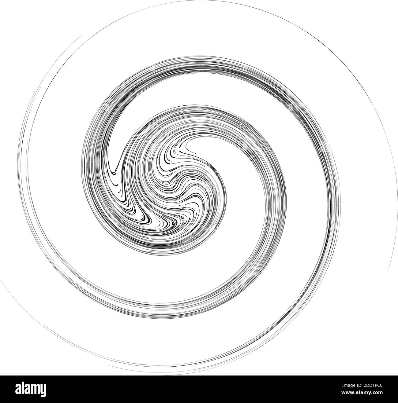 Cycle design element with contort, spin effect. Abstract swerve circlet ...
