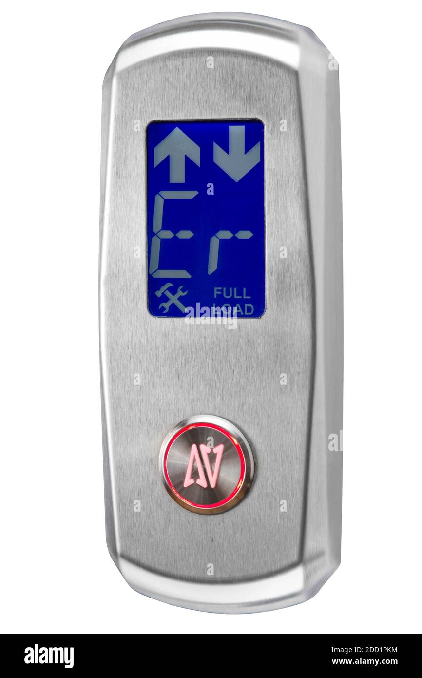 Elevator buttons panel isolated on white background Stock Photo - Alamy