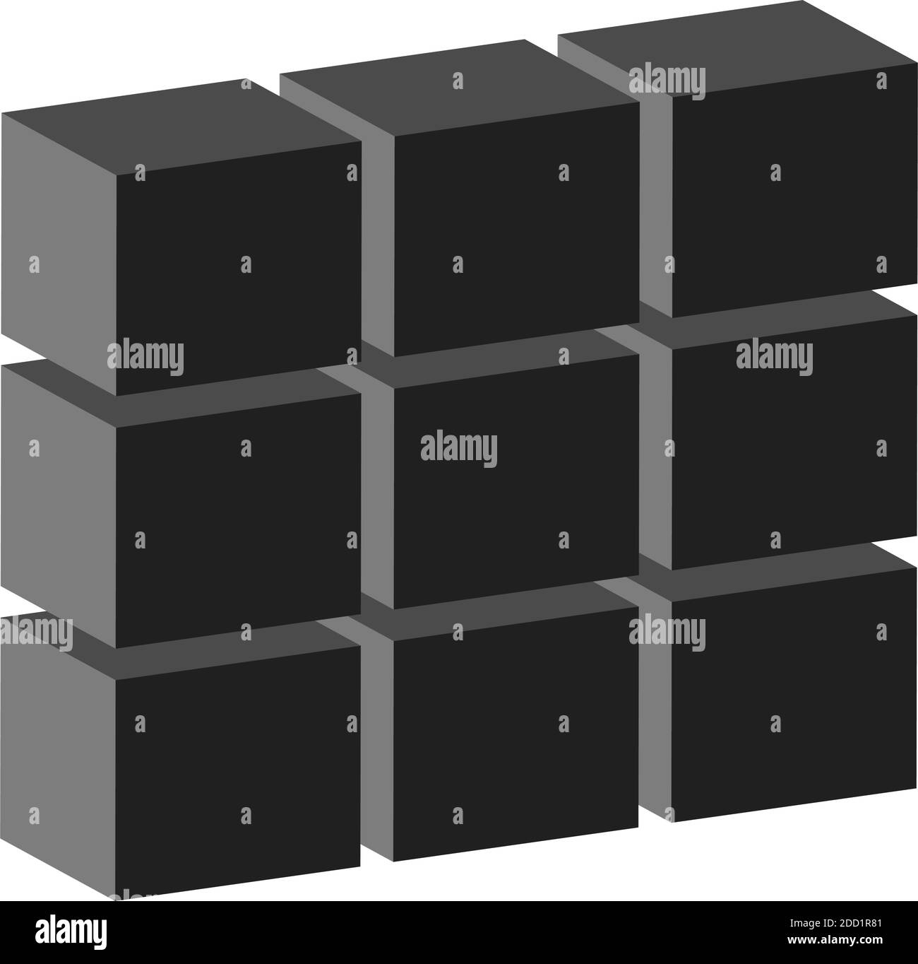 Wall, block, barricade concept graphic. Stonework, masonry, obstacle ...