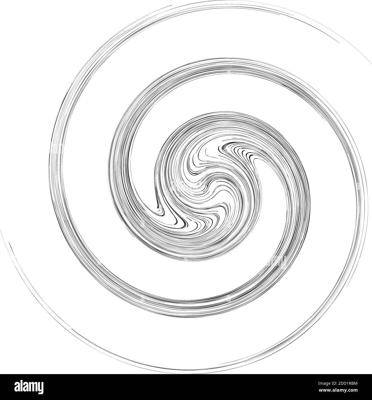 Cycle design element with contort, spin effect. Abstract swerve circlet ...