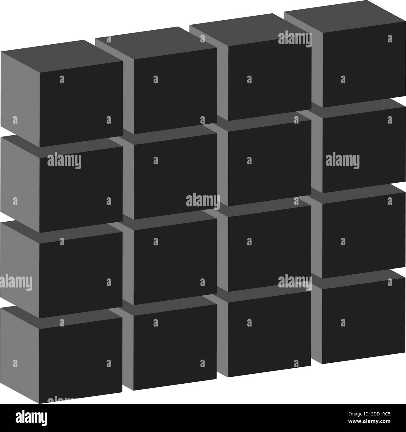 Wall, block, barricade concept graphic. Stonework, masonry, obstacle ...