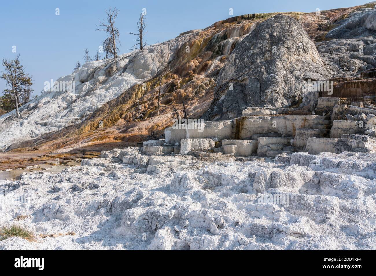 The Devil's Thumb at Palette Spring, Lower Terraces, Mammoth Hot ...