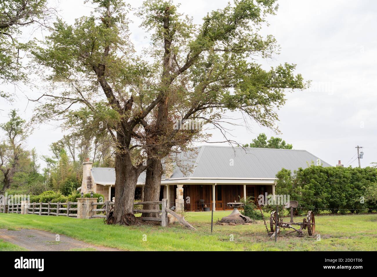 Historic, convict-era, Australian farmhouse of sandstone, timber and ...