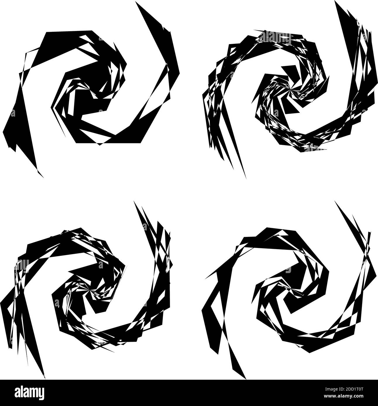 Twist, spiral circular abstract shapes design element(s) – Stock ...