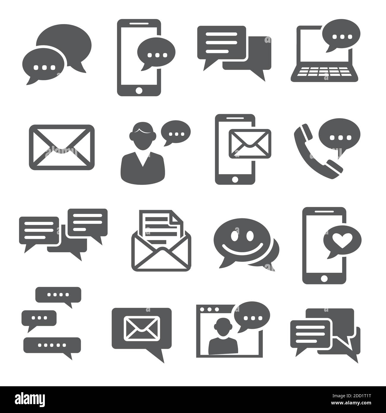 Mobile sms message icons Stock Vector Images - Alamy