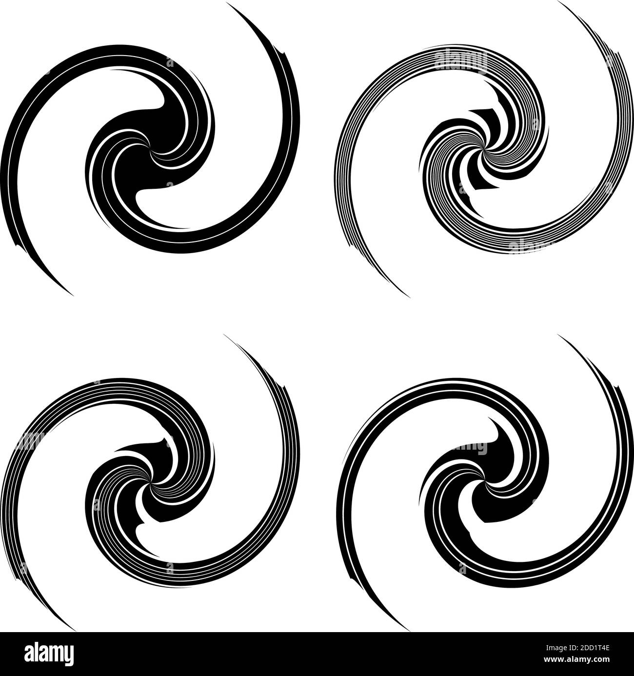 Twist, spiral circular abstract shapes design element(s) – Stock ...