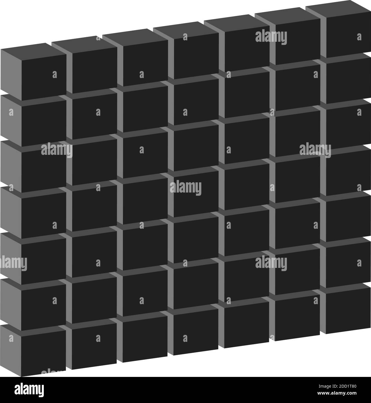 Wall, block, barricade concept graphic. Stonework, masonry, obstacle ...