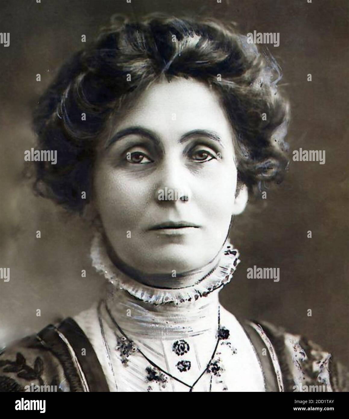 EMMELINE PANKHURST (1858-1928) English political activist and suffragette about 1913 Stock Photo ...
