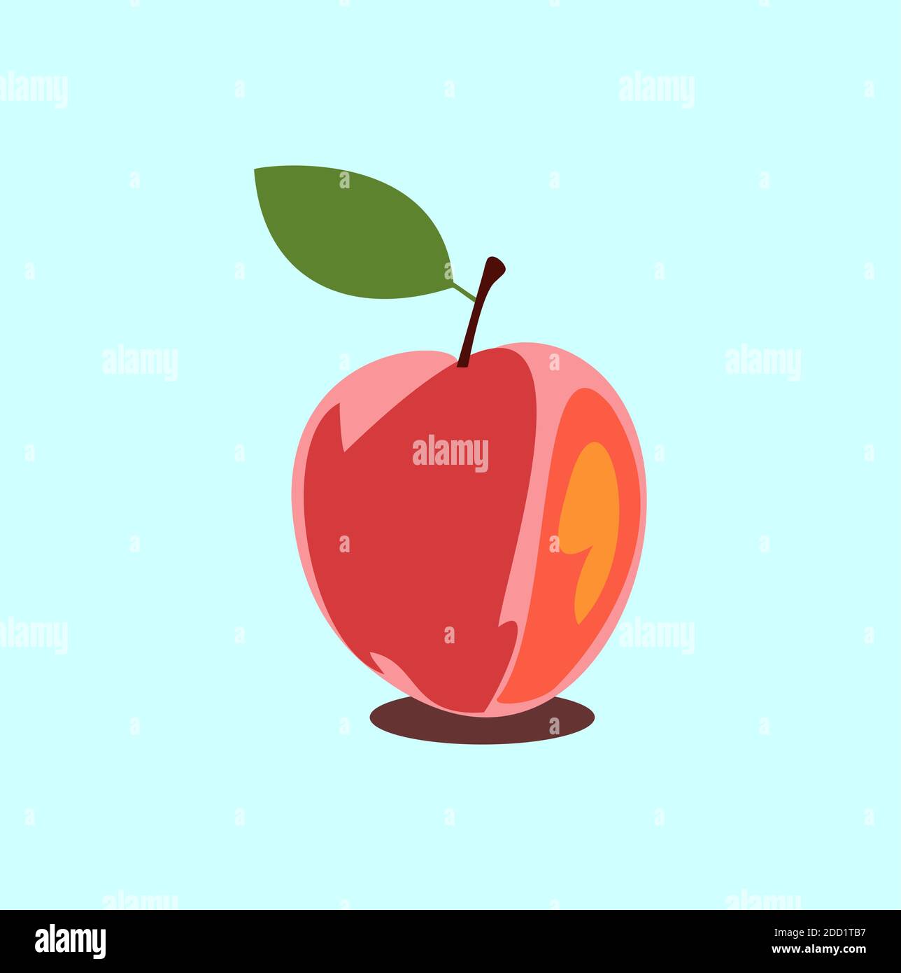 Vector object of apple with a white background for graphic design Stock ...