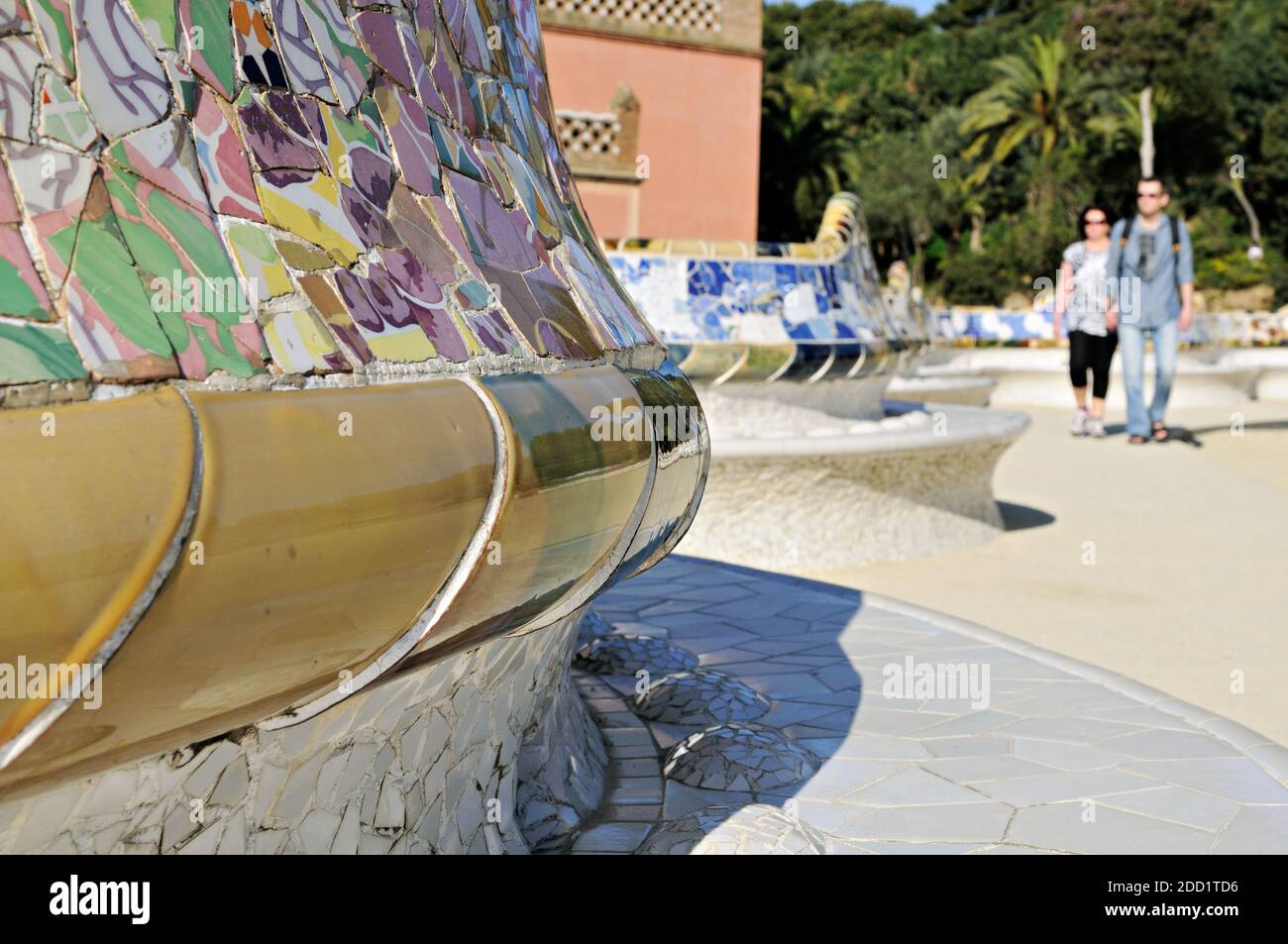 Gaudi bench in güell hi-res stock photography and images - Alamy