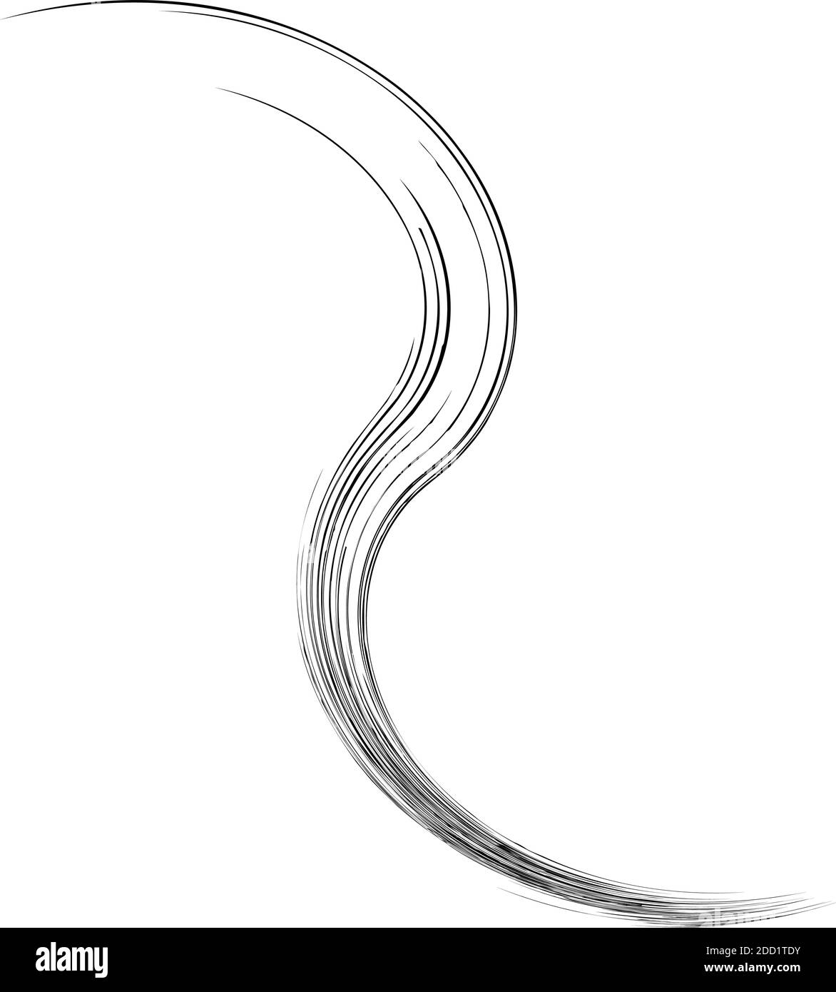 Organic weed, grass like curvy, wavy lines – Stock illustration, Clip ...