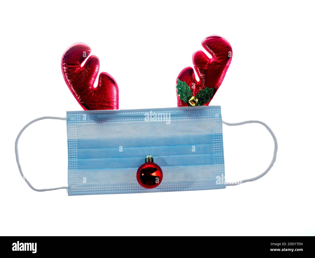 Festive Christmas reindeer made with surgical mask and Christmas ...