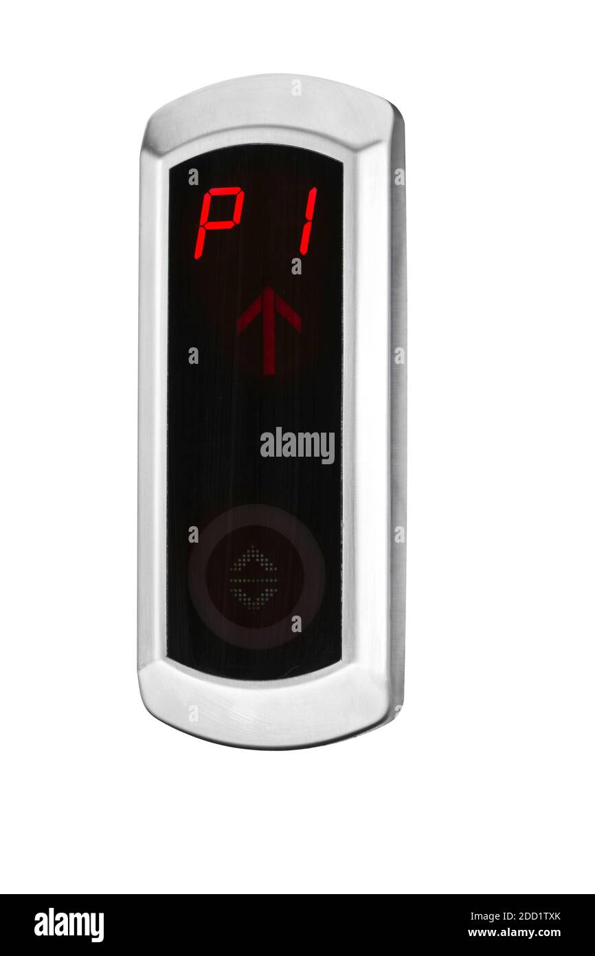 Elevator indicator isolated on white background Stock Photo - Alamy