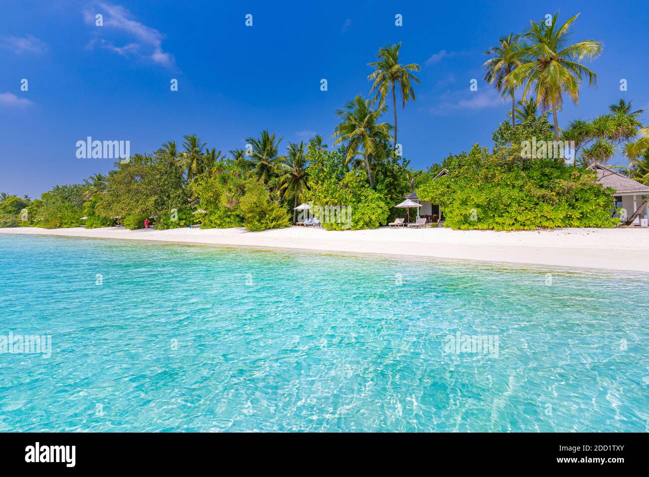 Tropical beach background as summer landscape with beach swing or ...