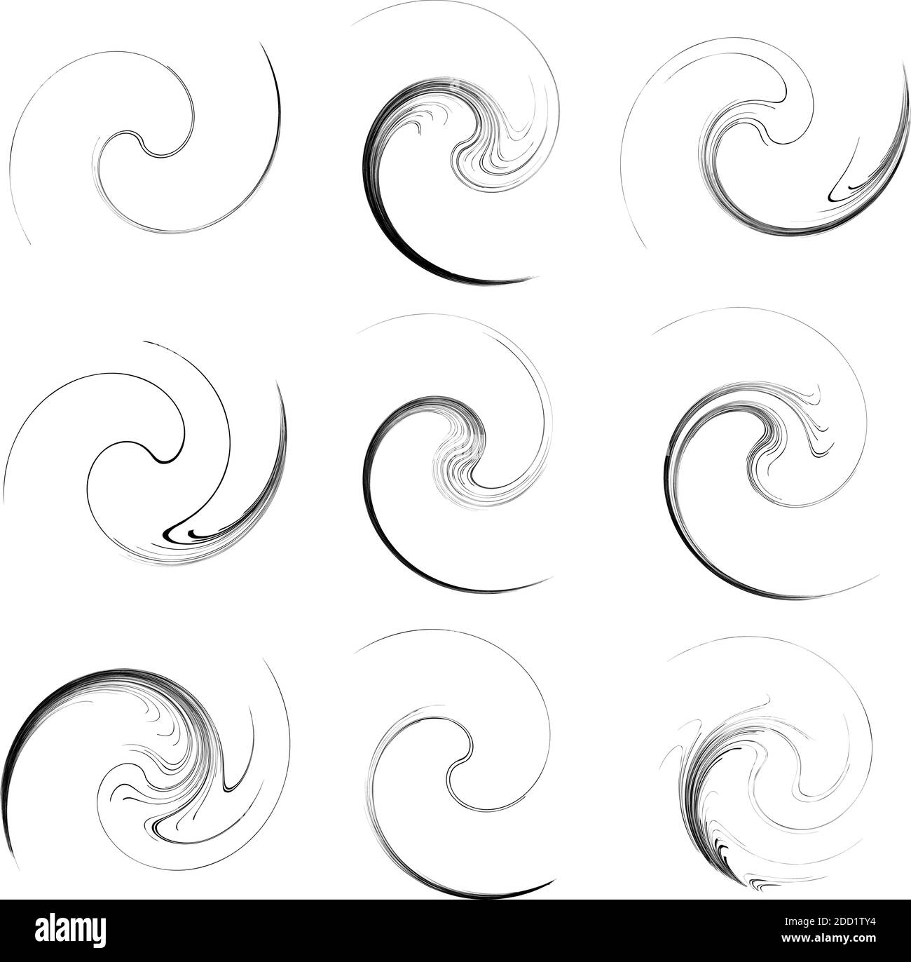 Spirals, swirls, twirls. Helix, volute, snail shape – Stock ...