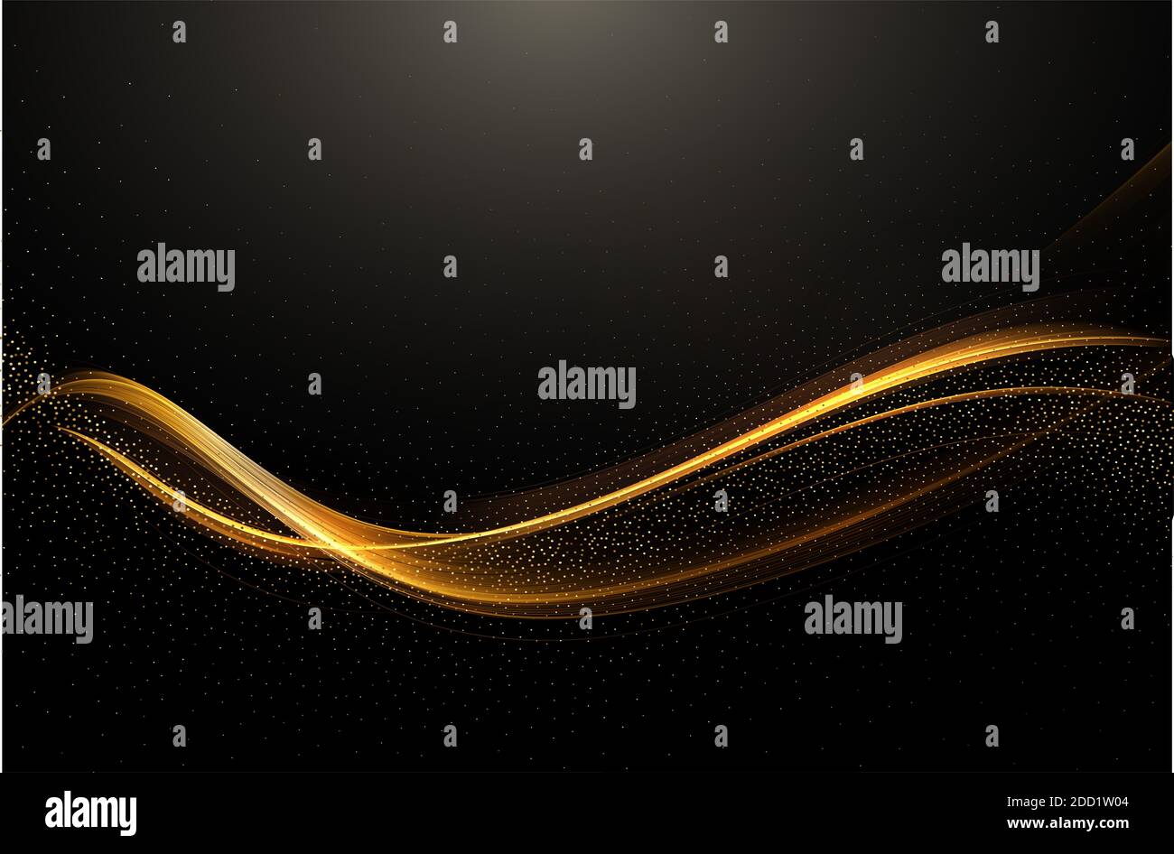 Abstract shiny color gold wave design element Stock Photo - Alamy