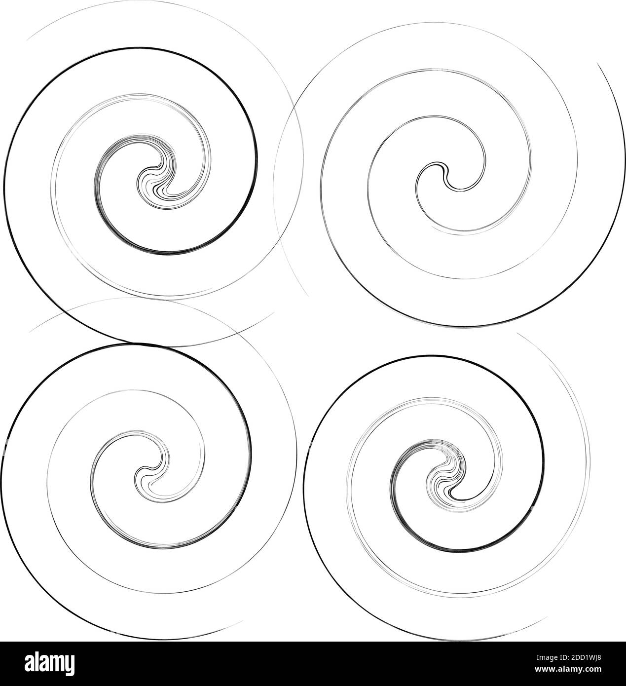 Spirals, swirls, twirls. Helix, volute, snail shape – Stock vector ...