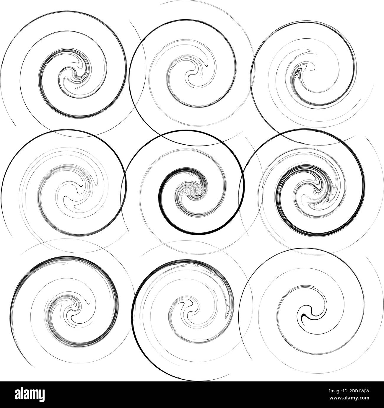 Spirals, swirls, twirls. Helix, volute, snail shape – Stock vector ...