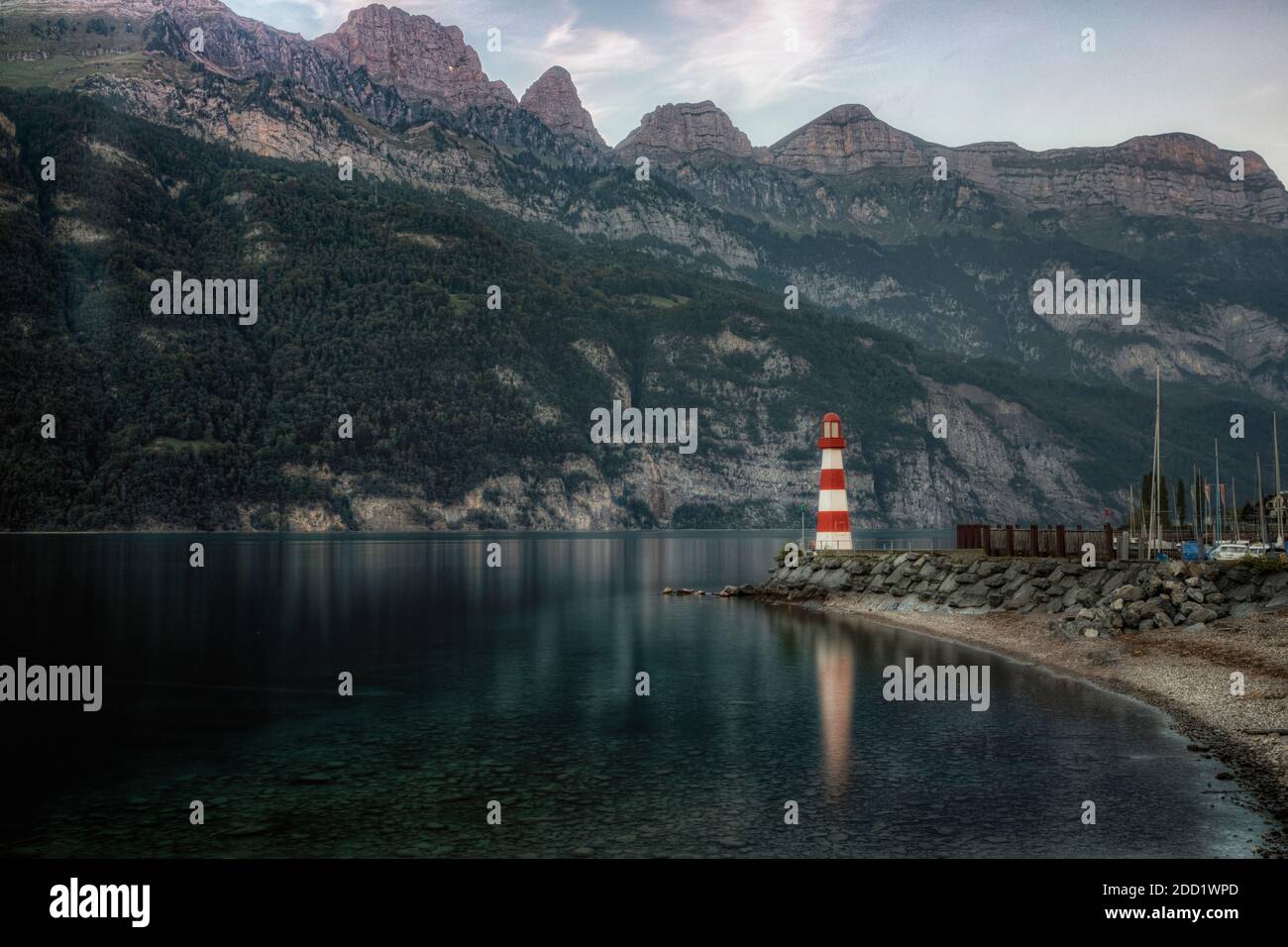 Lake Walen, Quarten, St. Gallen, Switzerland, Europe Stock Photo - Alamy