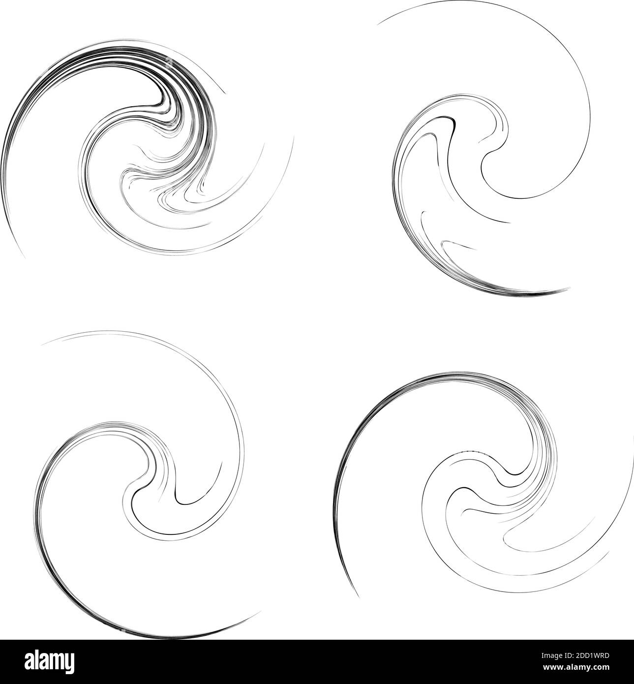 Spirals, swirls, twirls. Helix, volute, snail shape – Stock ...