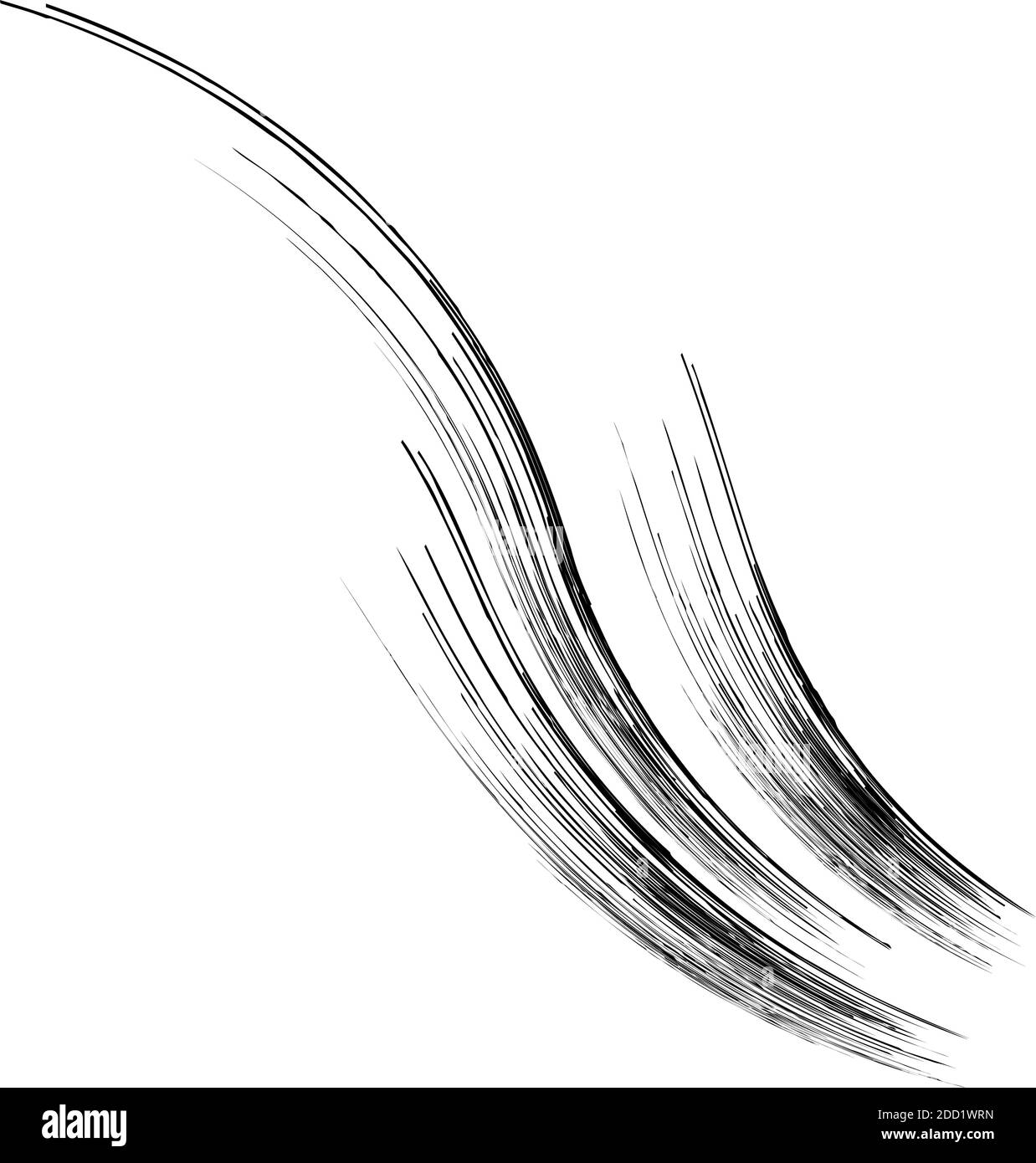 Organic weed, grass like curvy, wavy lines – Stock illustration, Clip ...
