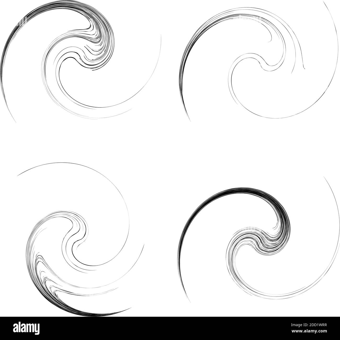 Spirals, swirls, twirls. Helix, volute, snail shape – Stock ...