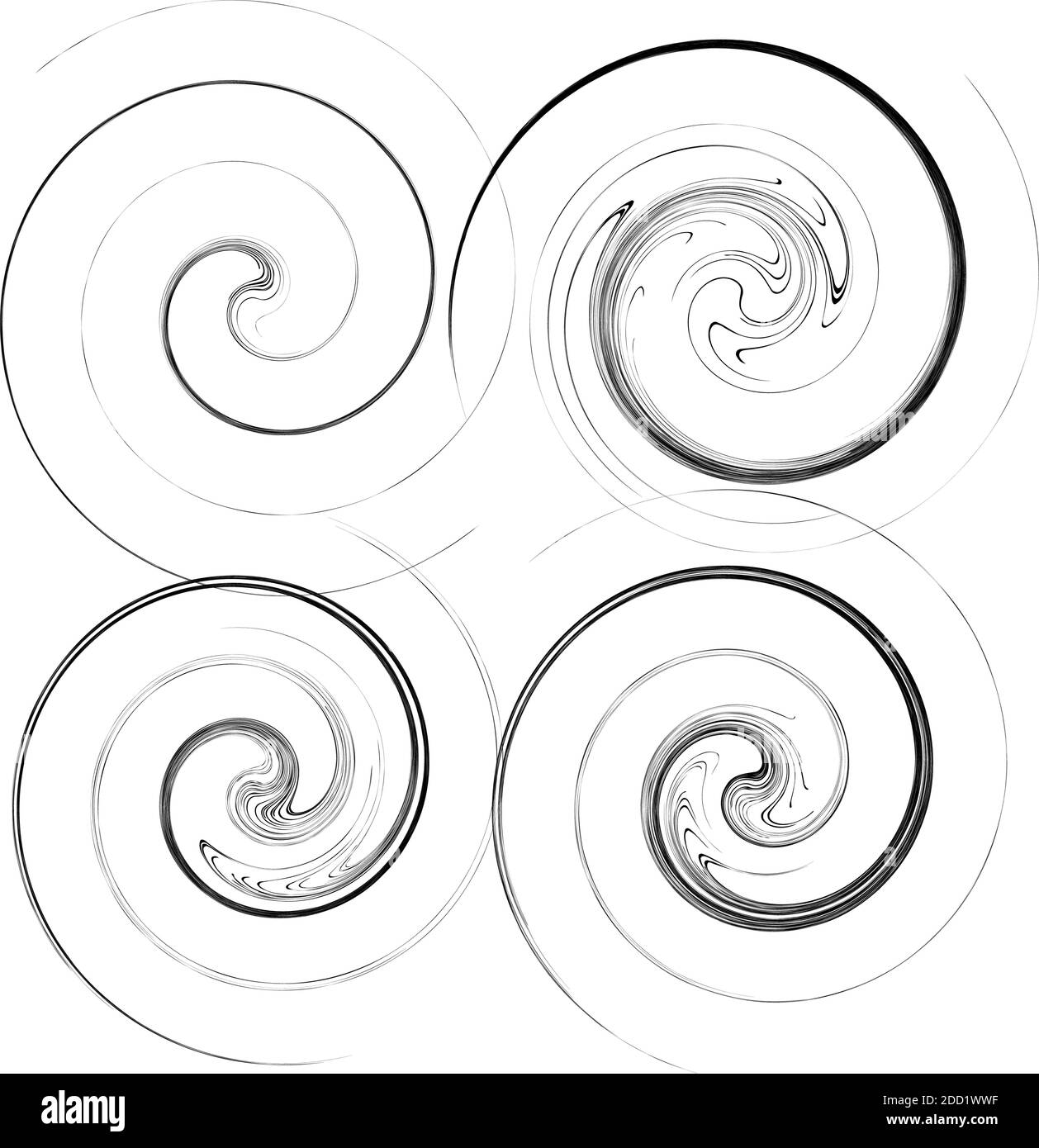 Spirals, swirls, twirls. Helix, volute, snail shape – Stock vector ...