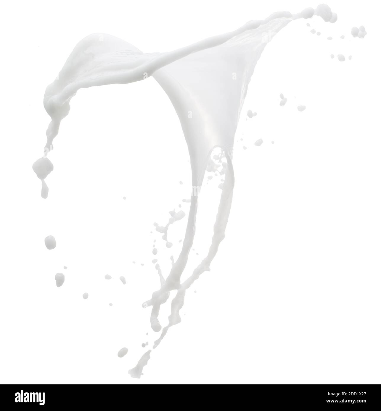 milk splash isolated on a white background Stock Photo - Alamy