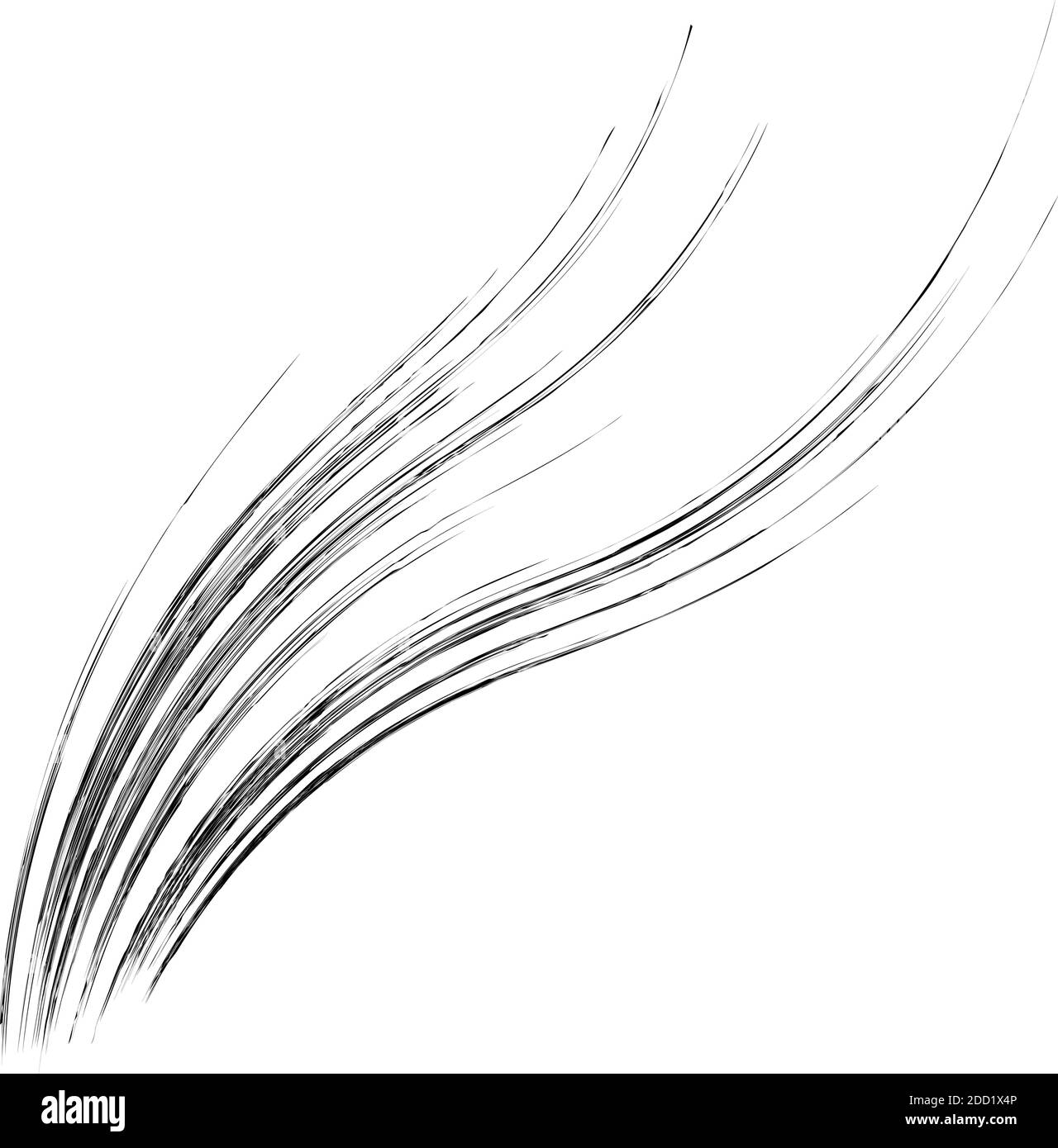 Organic weed, grass like curvy, wavy lines – Stock illustration, Clip ...