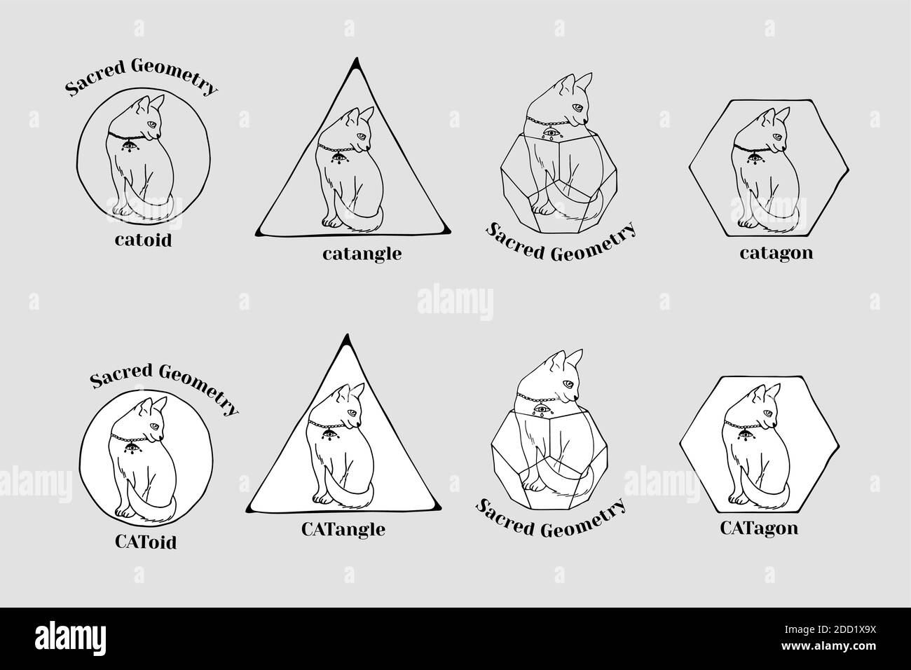 Triangle Black And White Clipart Cat