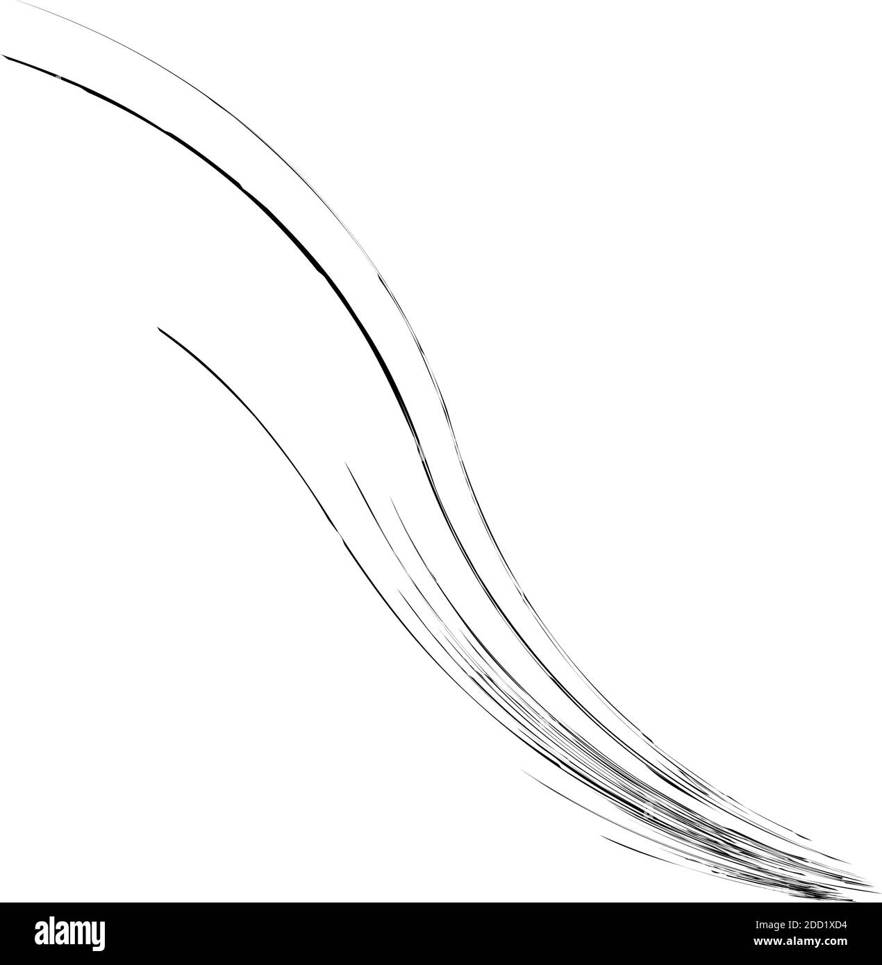 Organic weed, grass like curvy, wavy lines – Stock illustration, Clip ...