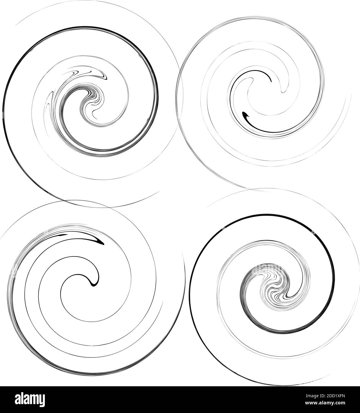 Spirals, swirls, twirls. Helix, volute, snail shape – Stock vector ...
