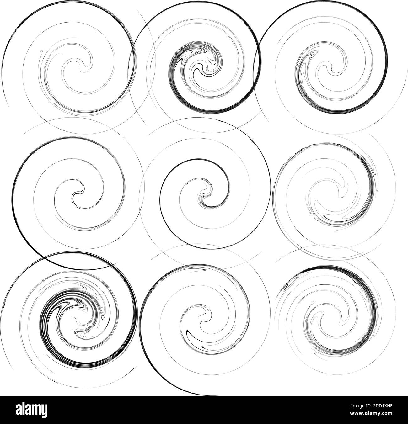 Spirals, swirls, twirls. Helix, volute, snail shape – Stock vector ...
