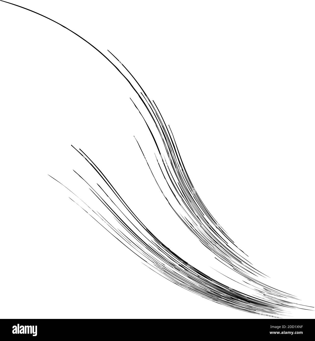 Organic weed, grass like curvy, wavy lines – Stock illustration, Clip ...