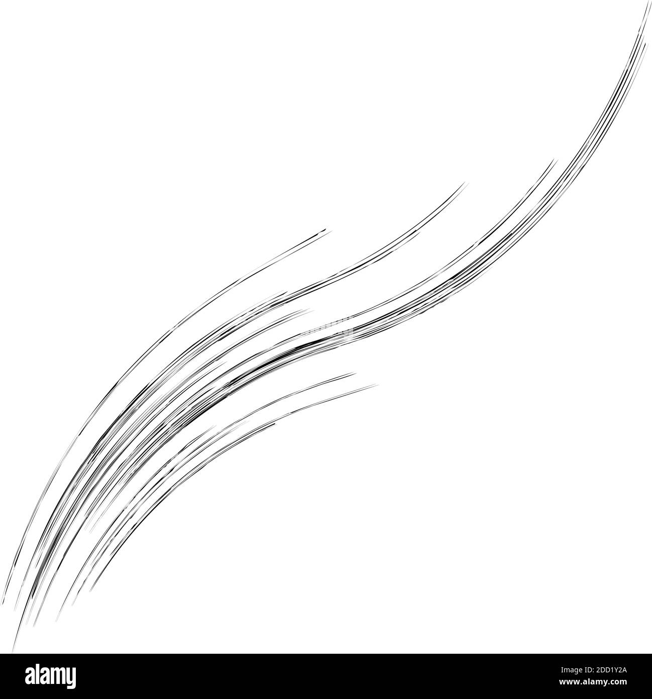 Organic weed, grass like curvy, wavy lines – Stock illustration, Clip ...