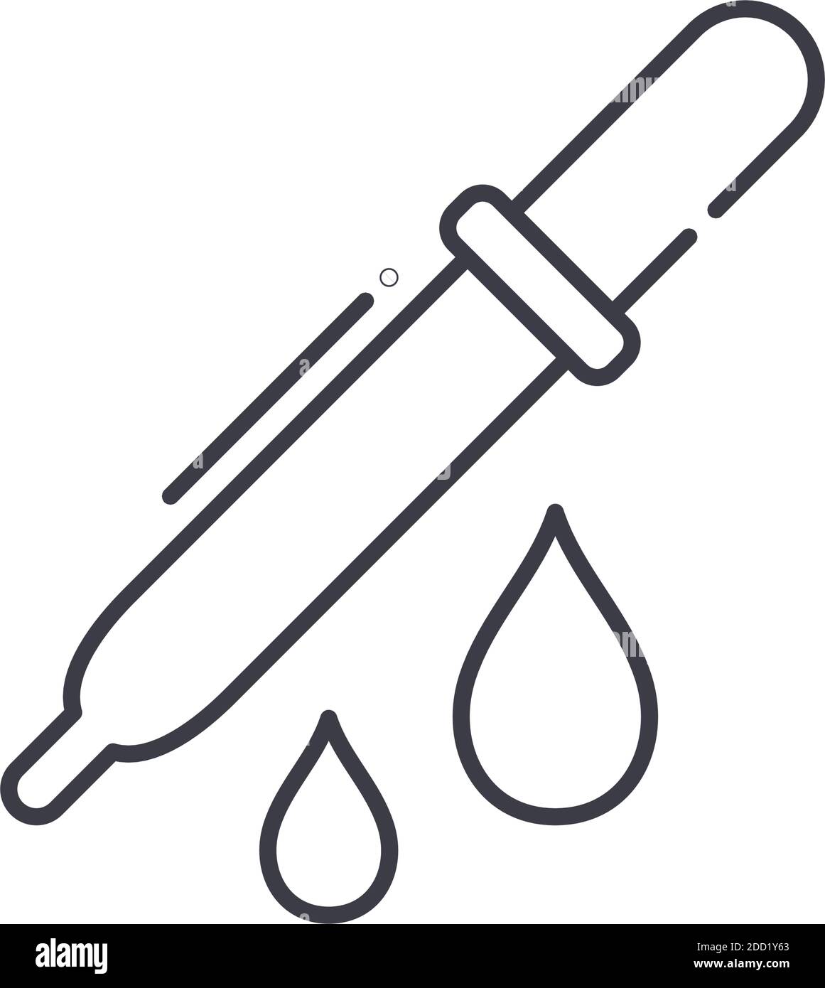 Dropper icon, linear isolated illustration, thin line vector, web ...