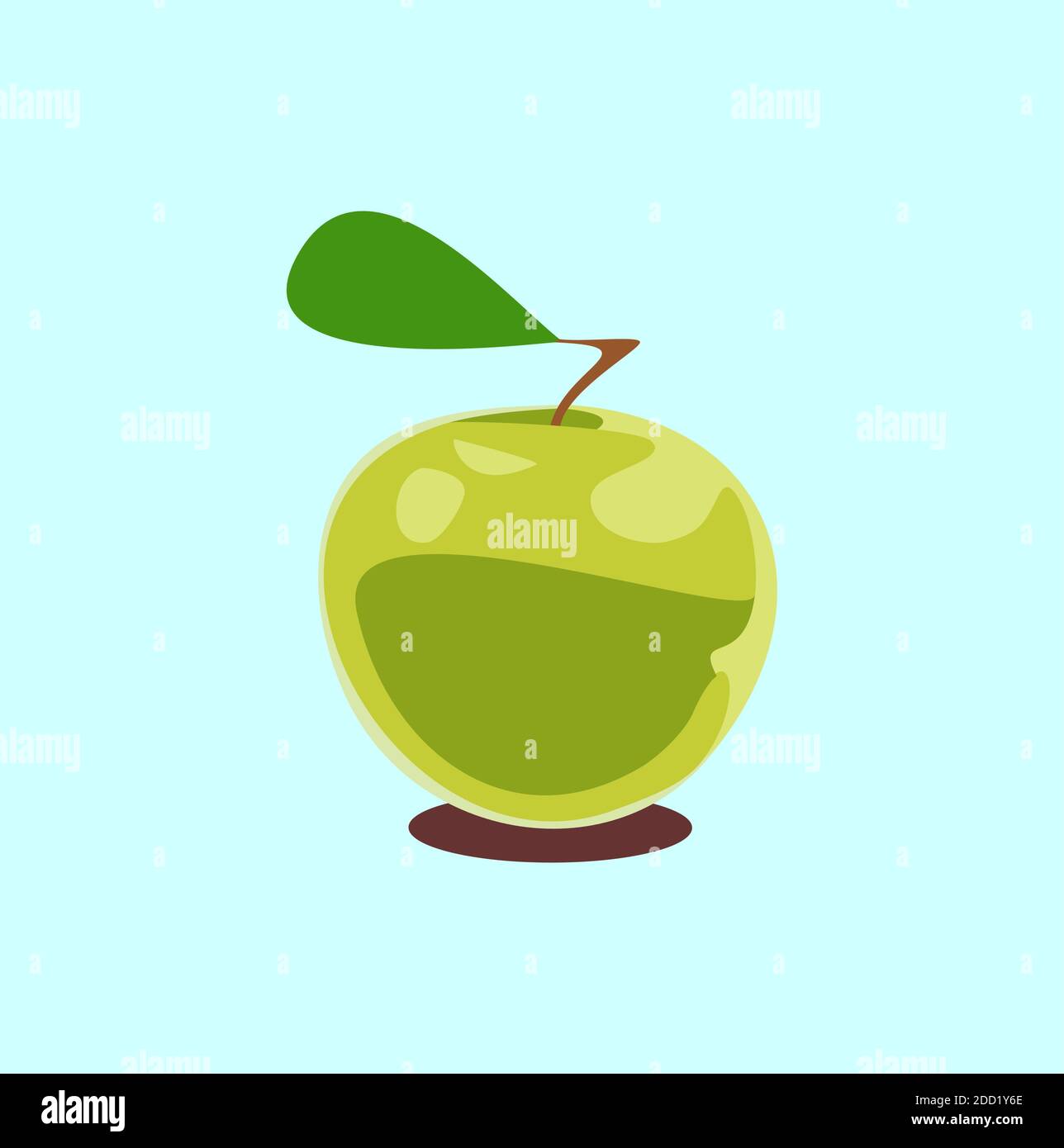 Vector object of apple with a white background for graphic design Stock ...