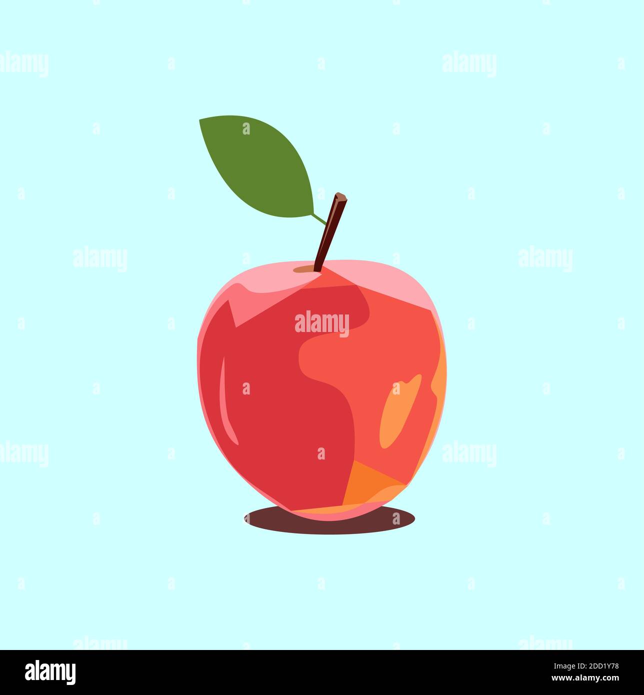 Vector object of apple with a white background for graphic design Stock ...