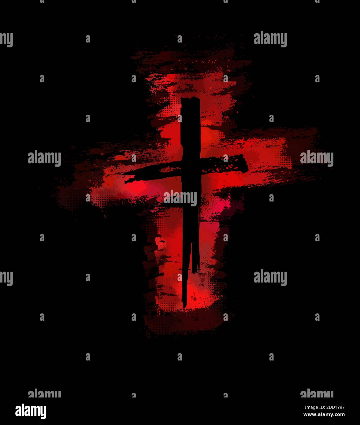 Bloody cross. Vector illustration Stock Vector Image & Art - Alamy