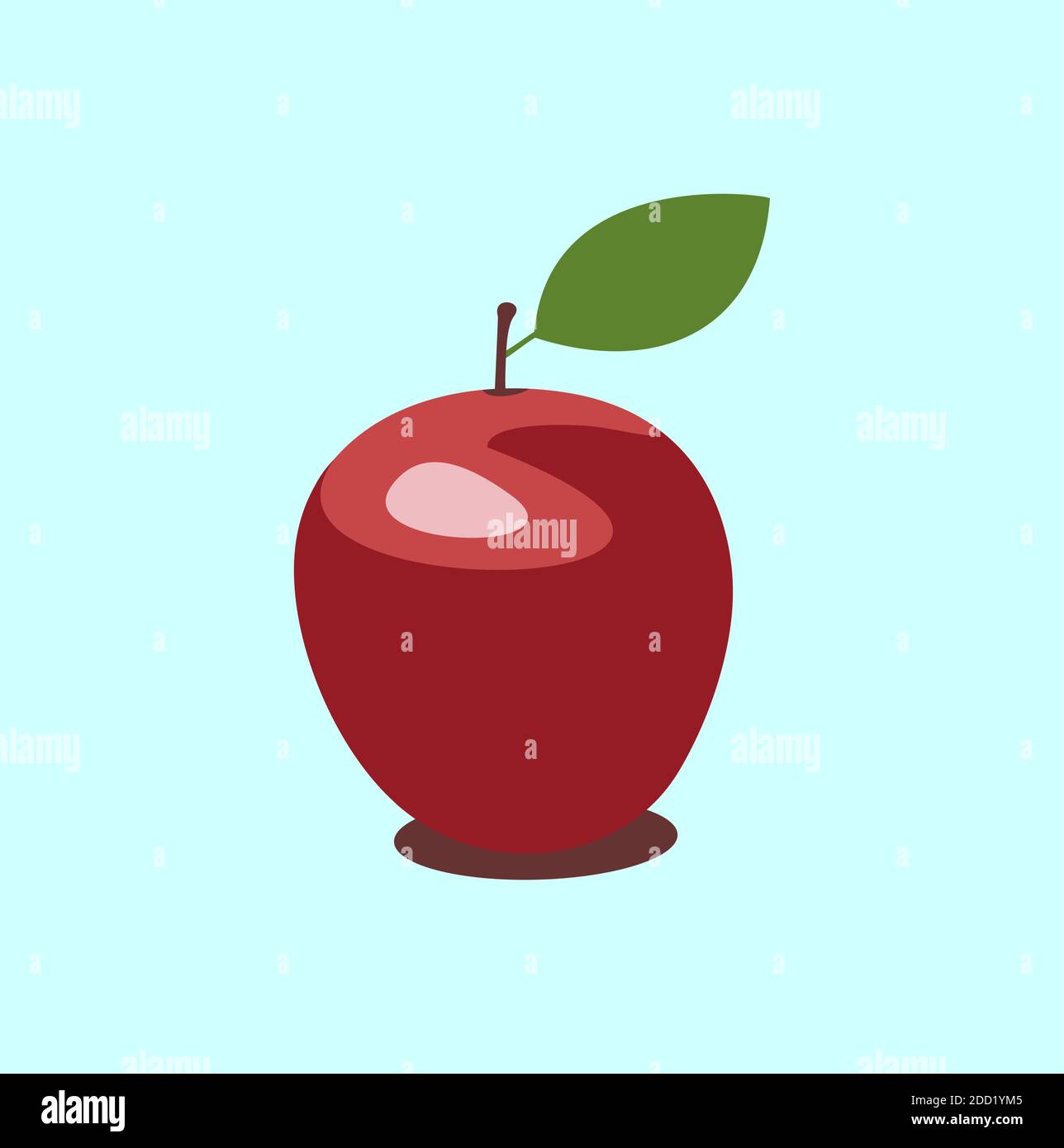 Vector object of apple with a white background for graphic design Stock ...