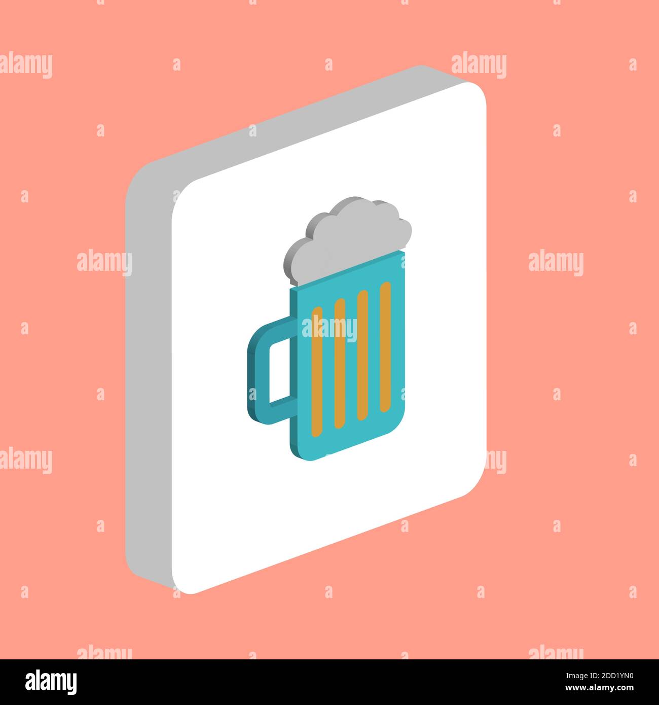 Beer mug Simple vector icon. Illustration symbol design template for ...