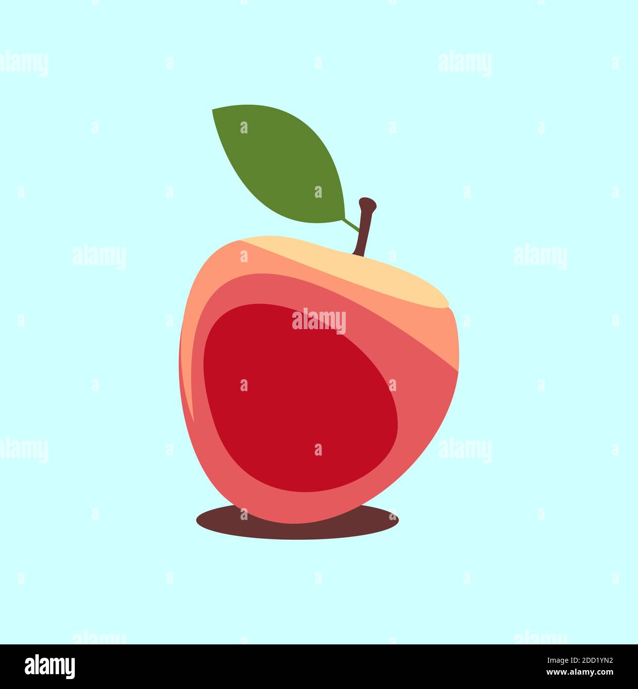 Vector object of apple with a white background for graphic design Stock ...