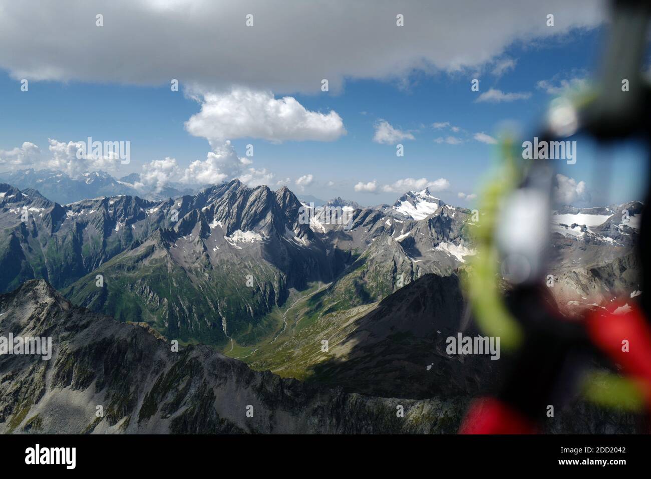 Aerial view of the mountains of the Glarus Alps, Switzerland. Picture ...