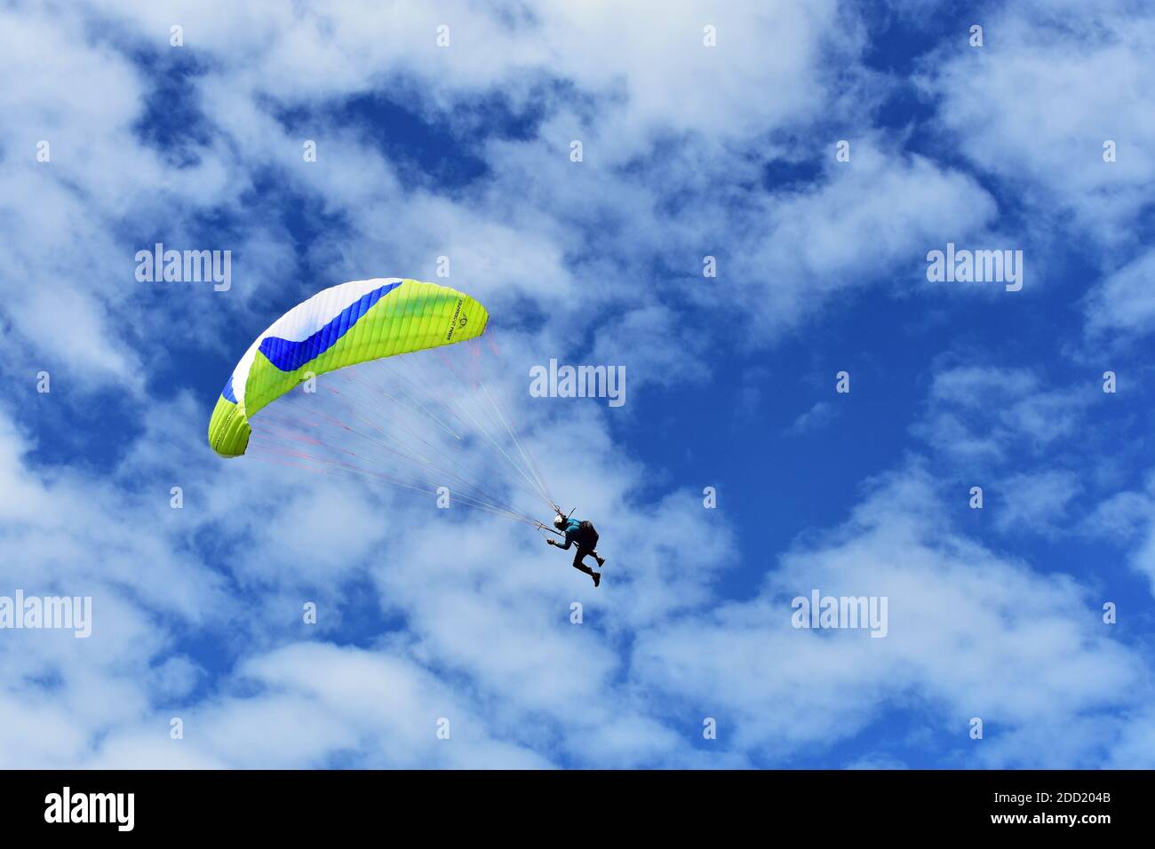Male paraglider paragliding green hi-res stock photography and images ...