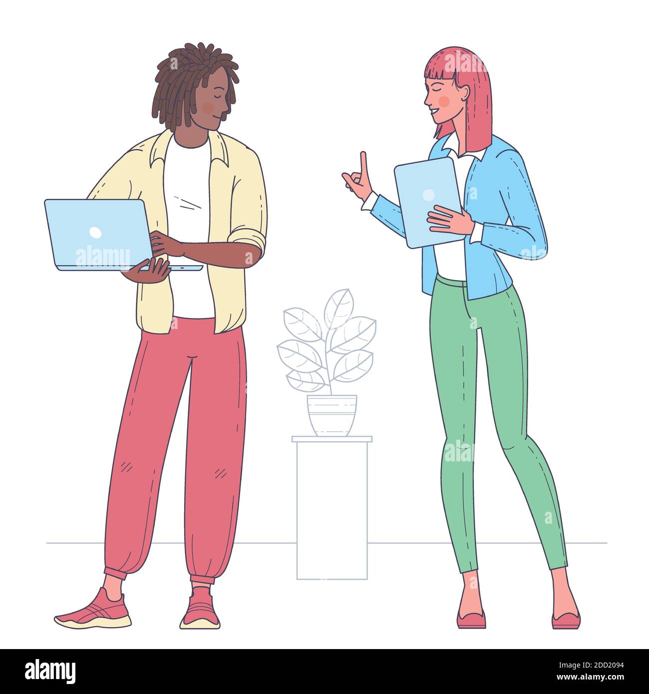 Office people conversation meeting Stock Vector Images - Alamy