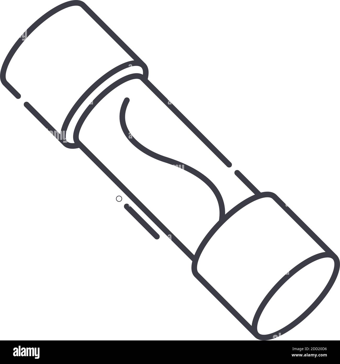 Electronic fuse icon, linear isolated illustration, thin line vector ...