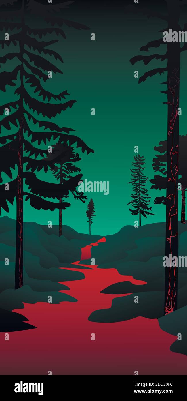 Empty poster in forest Stock Vector Images - Alamy