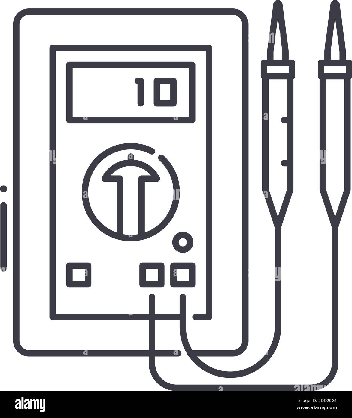 Electrical service icon, linear isolated illustration, thin line vector ...