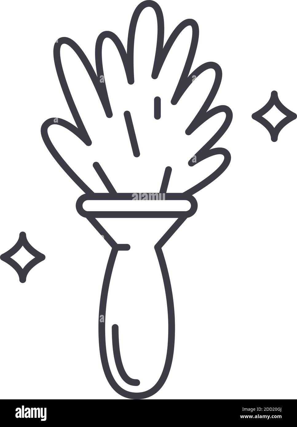 Dust cleaner concept icon, linear isolated illustration, thin line ...