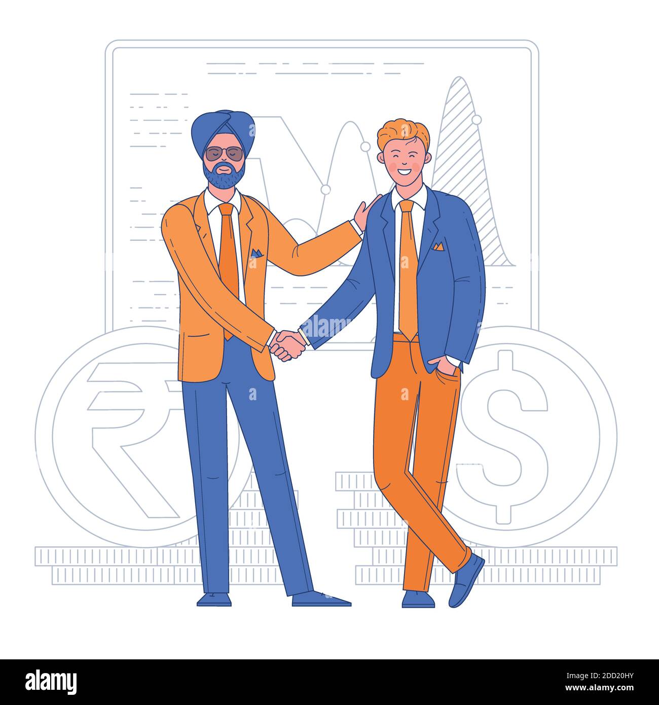 Two indian men Stock Vector Images - Alamy